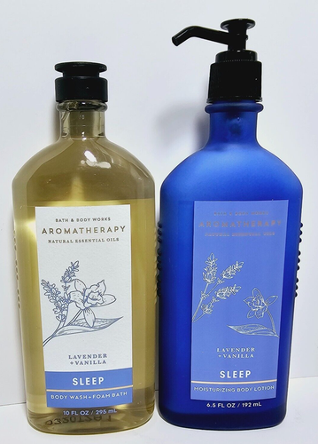 LAVENDER VANILLA Bath & Body Works Sleep Body Wash 10oz Lotion 6.5oz ...
