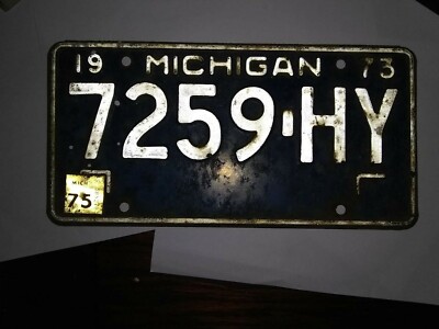 Vintage 1973 Michigan License Plate | eBay