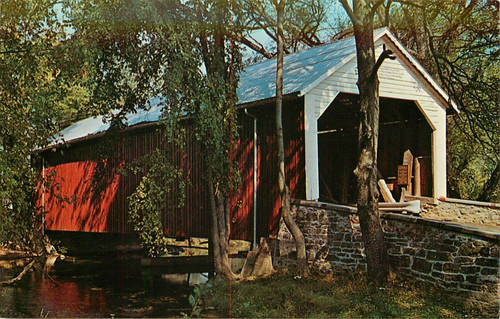 Covered Bridge Postcard Mifflinburg PA Joe Kast Publishing Unused | eBay