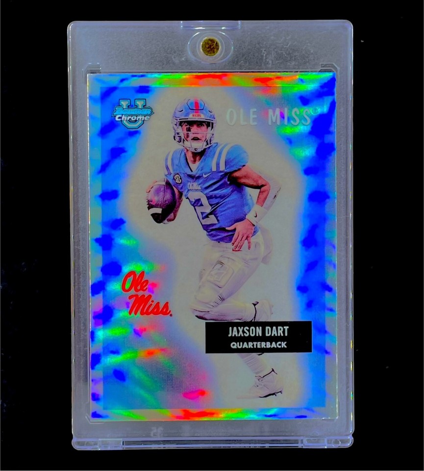 JAXSON DART ROOKIE REFRACTOR RC SP Insert Blue Chrome Silver Holo OLE ...