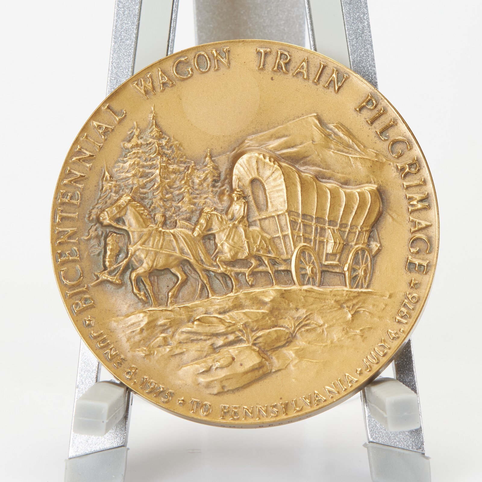 Vintage 1976 Bicentennial Wagon Train Pilgrimage Token Art Medal AMI ...