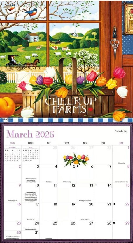 Carousel Calendars, Wysocki Americana Deluxe 2025 Wall Calendar | eBay