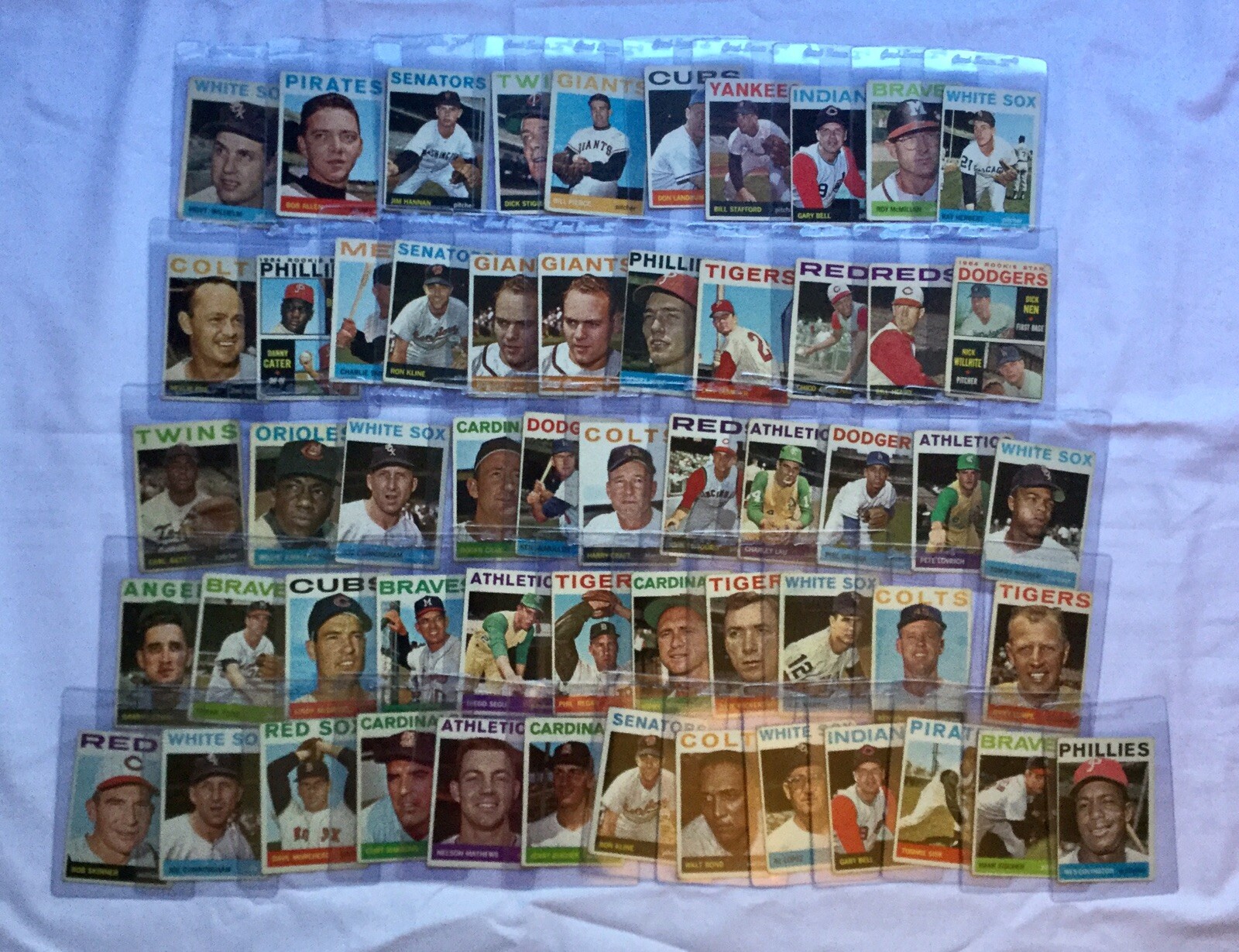 Lot of 1964 Topps Baseball Commons 180 Card Lot Low Grade. (*801) | eBay
