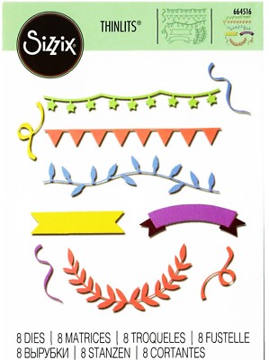 New, Retired Sizzix Thinlits Celebration Borders 8 pc #664516 Retail $19.99 | eBay
