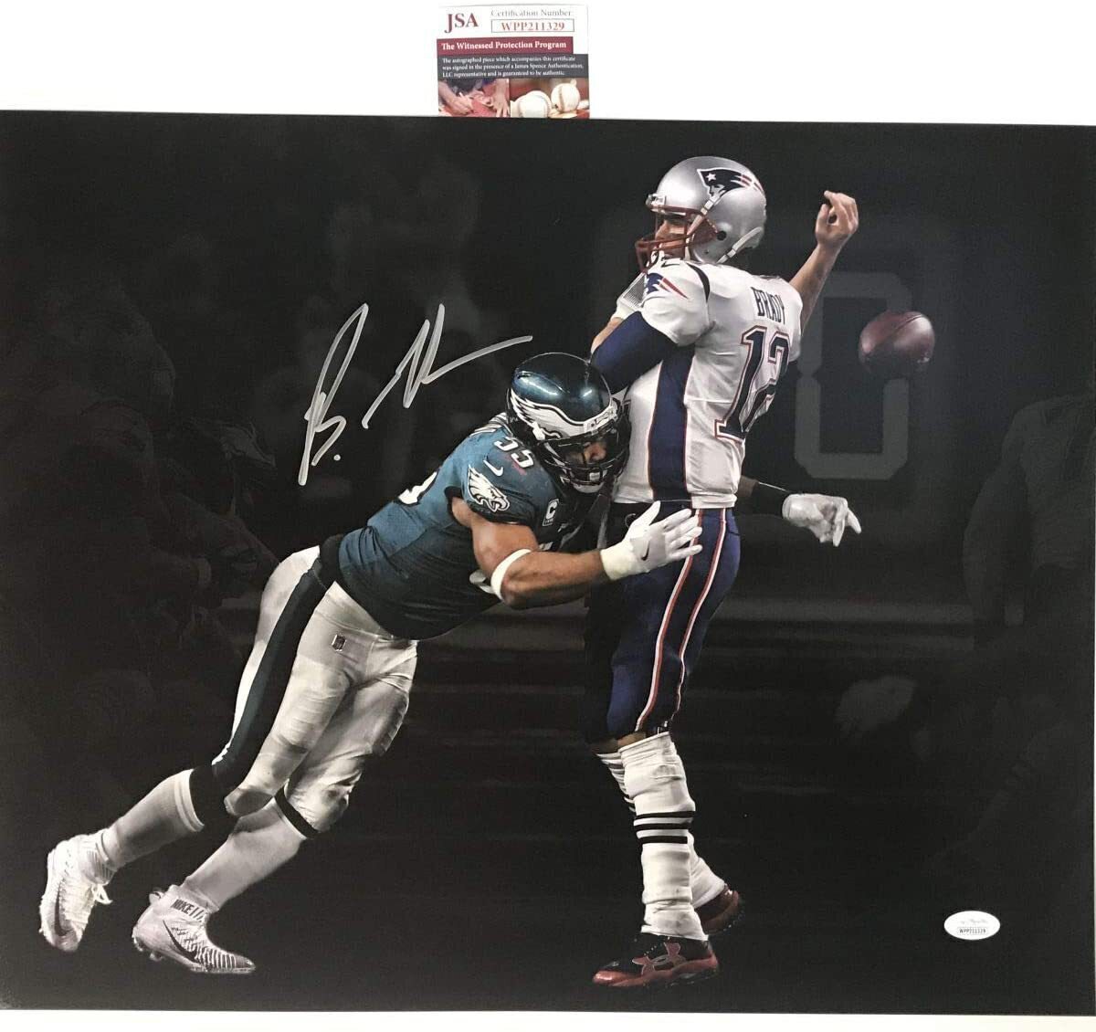 Autographed/Signed BRANDON GRAHAM Super Bowl 52 Spotlight 16x20 Photo ...