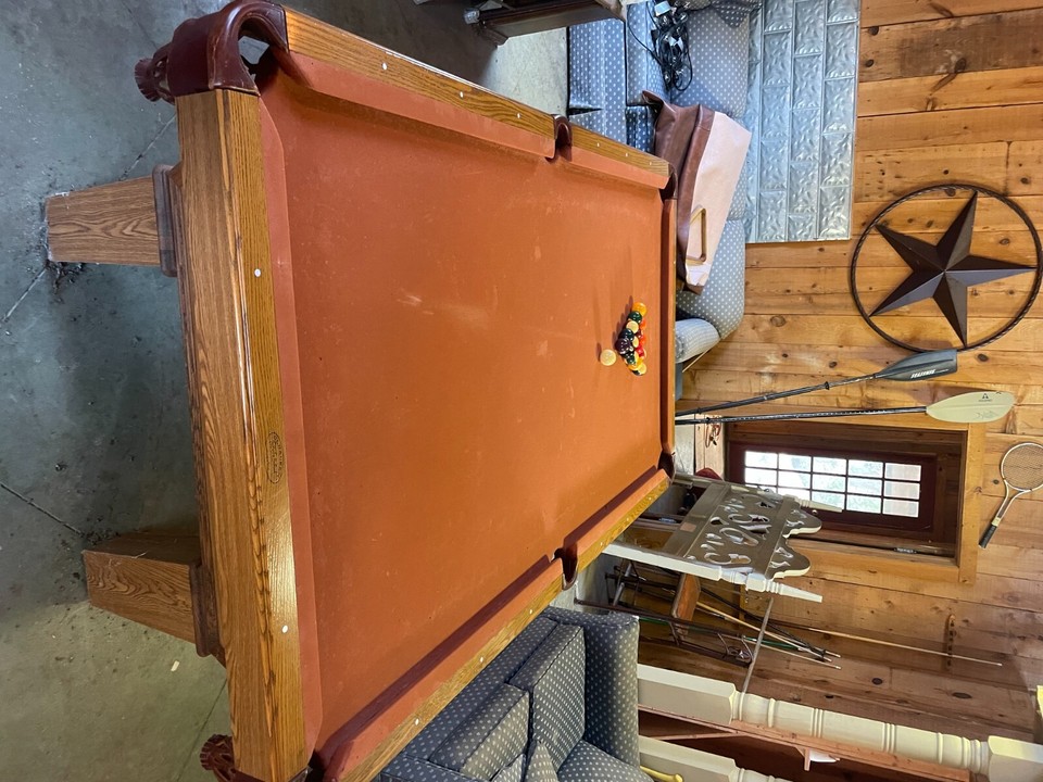 Olehausen Pool Table 8x4' Burnt Orange felt, used condition great deal ...