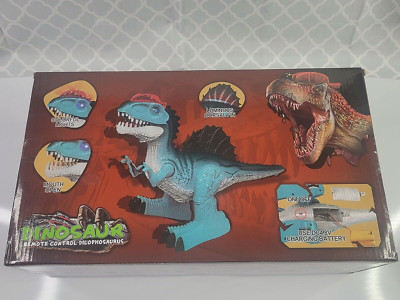 Remote Control RC Dinosaur Blue Dilophosaurus | eBay