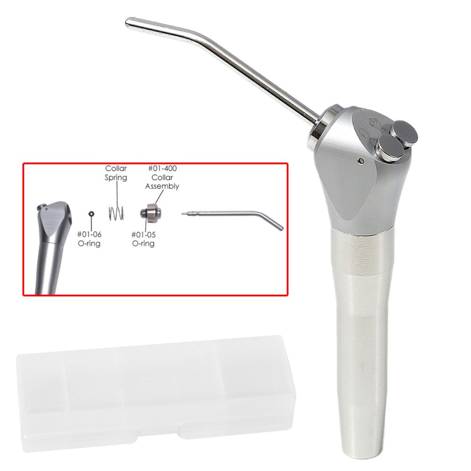 Dental 3 Way Air Water Spray Triple Syringe Handpiece w/ 2 Nozzles Tip ...