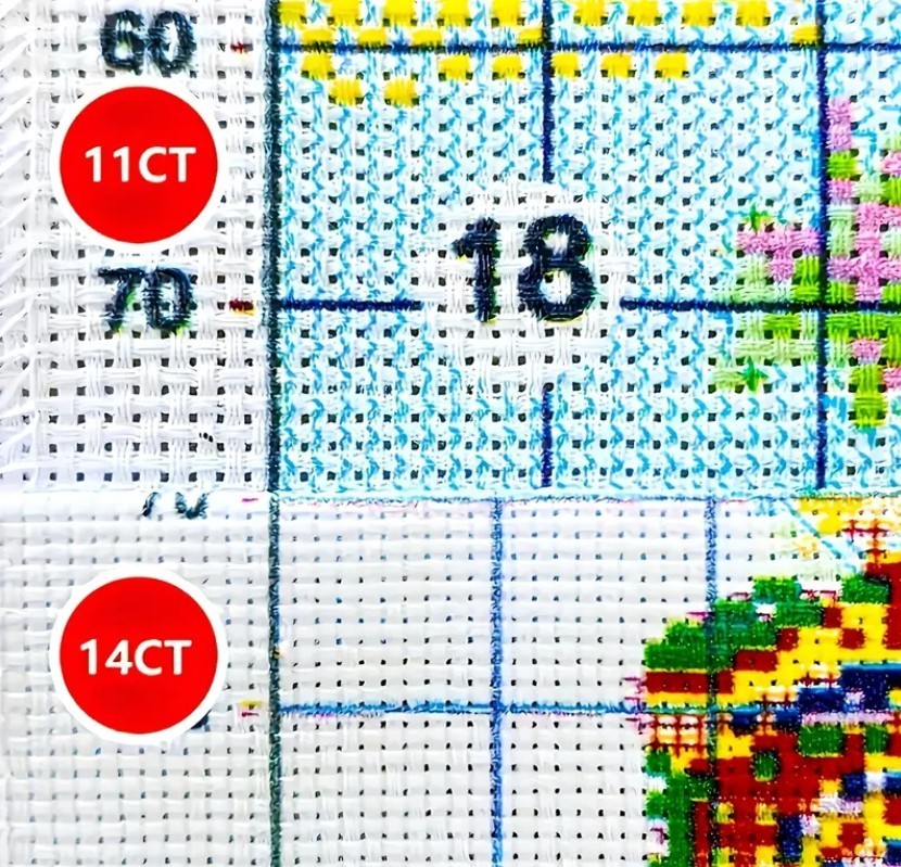 bright white tree cross stitch kit 11 count AIDA + COTTON 30x36CM | eBay UK