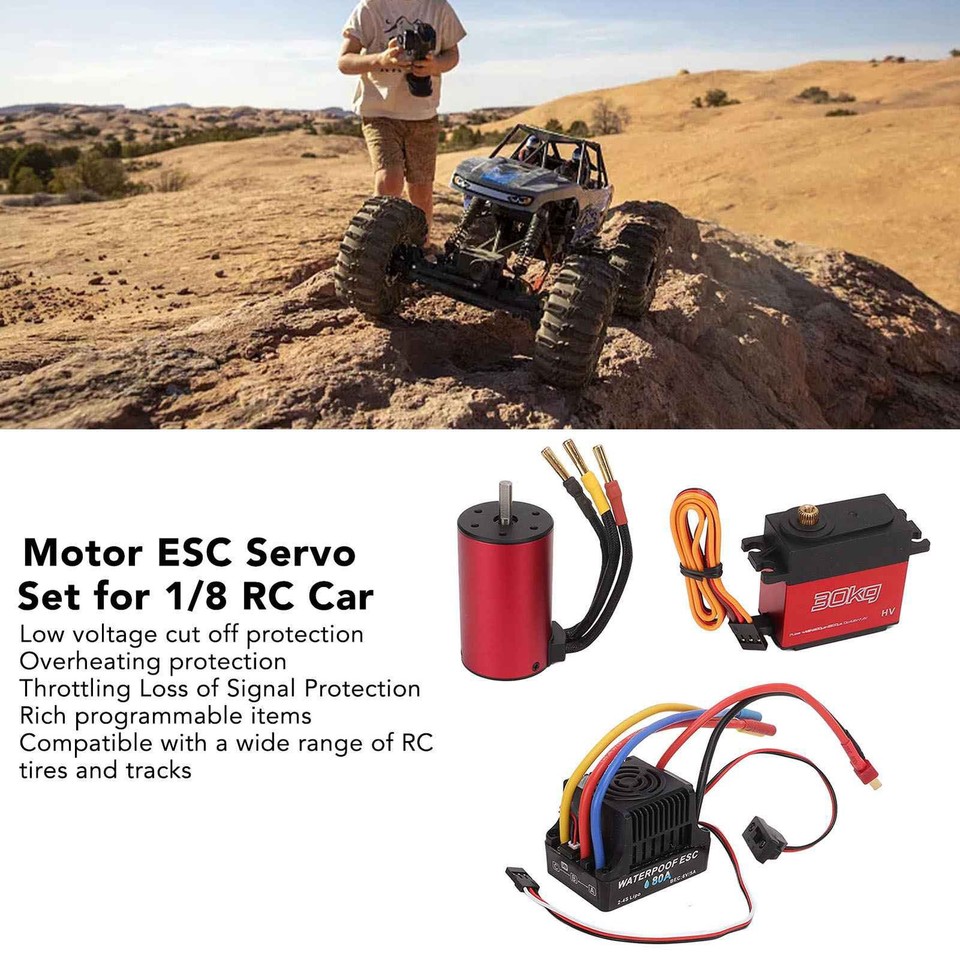 Brushless Motor ESC Kit 3300KV Brushless Motor Long Line 80A ESC 30kg ...