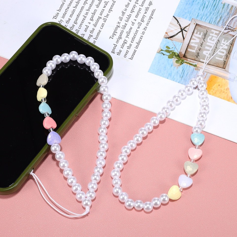 2 Pcs Phone Wrist Strap Anti Theft Cell Lanyard Mobile Beaded for Women ...