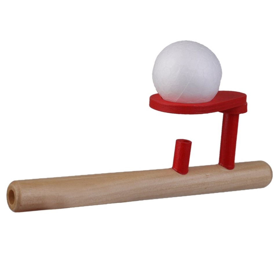 3X(Classic Wooden Games Floating Blow Tube & Balls Blows Toys T4S8)7362 ...
