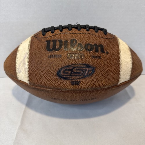 Wilson GST TDY Youth Size Age 12-14 Leather Football Used NICE C-3 | eBay