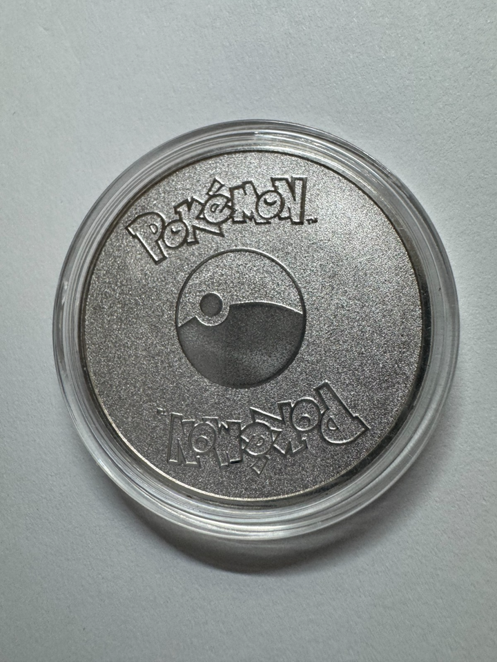 Pikachu/Ball Silver Metal Coin - NEW Pokemon Collectors Gift 1oz. 1.57"x1.57" | eBay