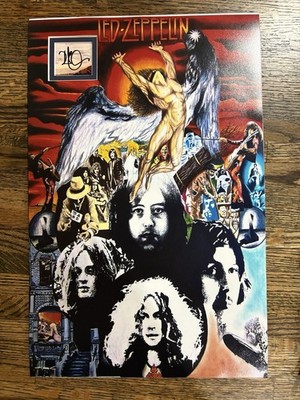 Led Zeppelin Custom Mat Art Piece Robert Plant Signed 11x17 Ready To ...