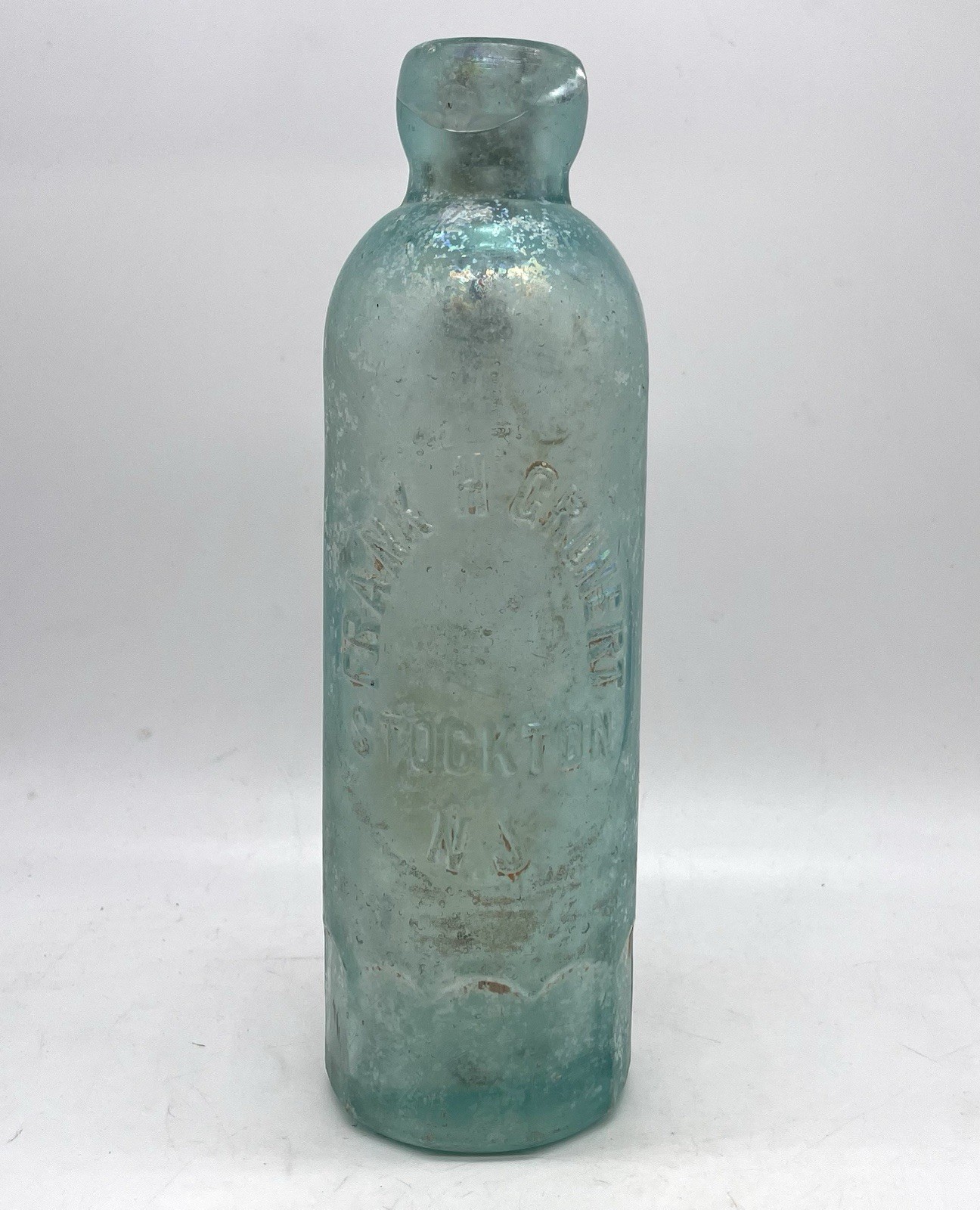 Stockton New Jersey Mugbase Antique Bottle Frank H. Grunert Early ...