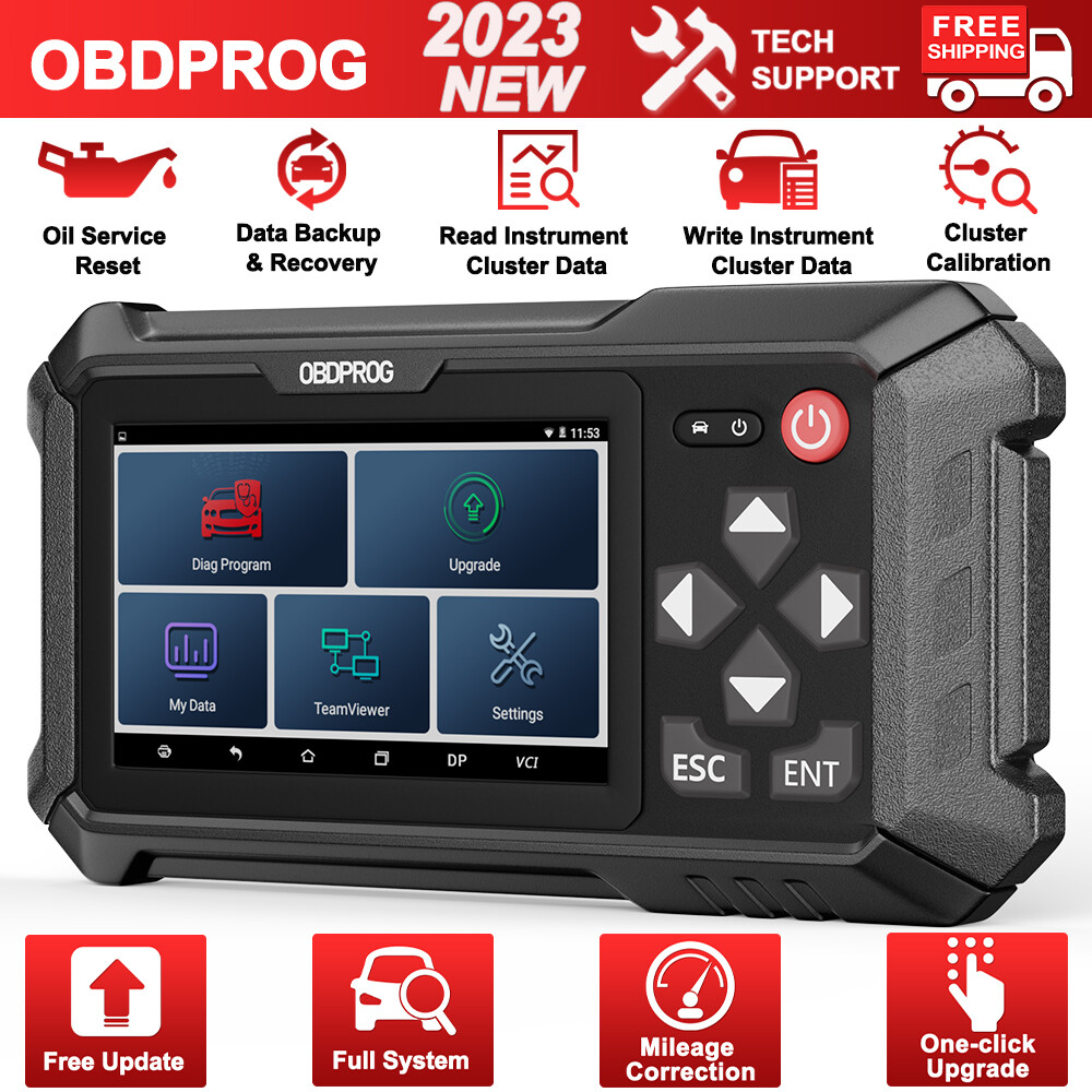 OBDPROG M500 OBD2 Scanner Cluster Mileage Correction Odometer Adjust ...