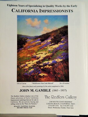 JOHN M GAMBLE / ANTONIO JACOBSEN ART PIECES VTG ORIG 1994-2 ...