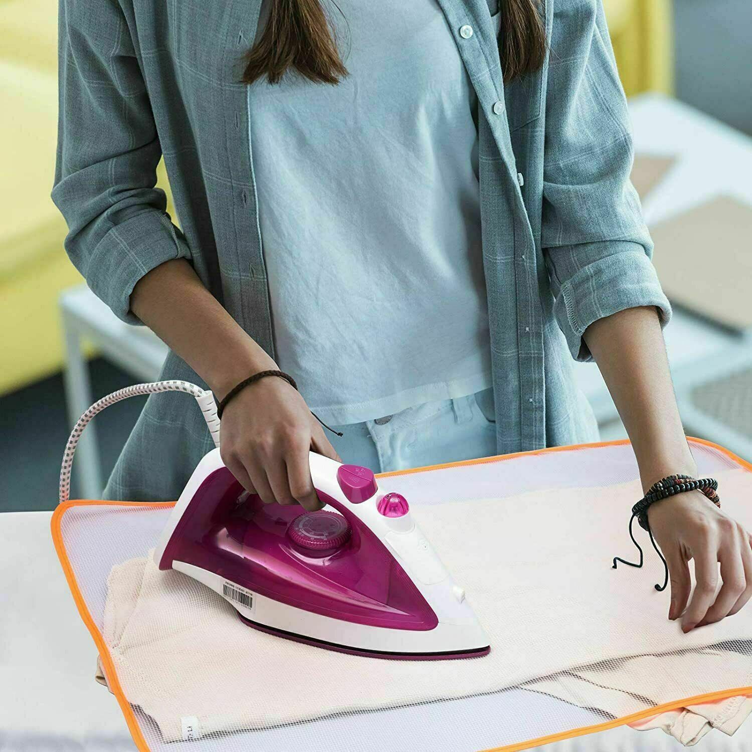 2PCS Heat Protective Ironing Cloth Protective Ironing Saving Mesh ...