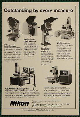 Nikon Optical Comparitors CNC Video Measuring Systems Vintage Print Ad ...