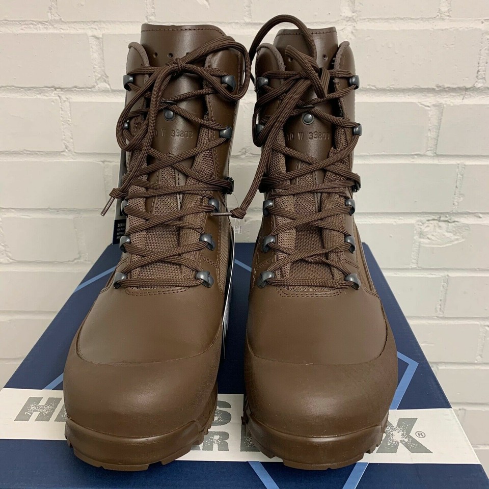 Haix Boots , Sizes , Brown Leather High Liability Combat Boots British ...