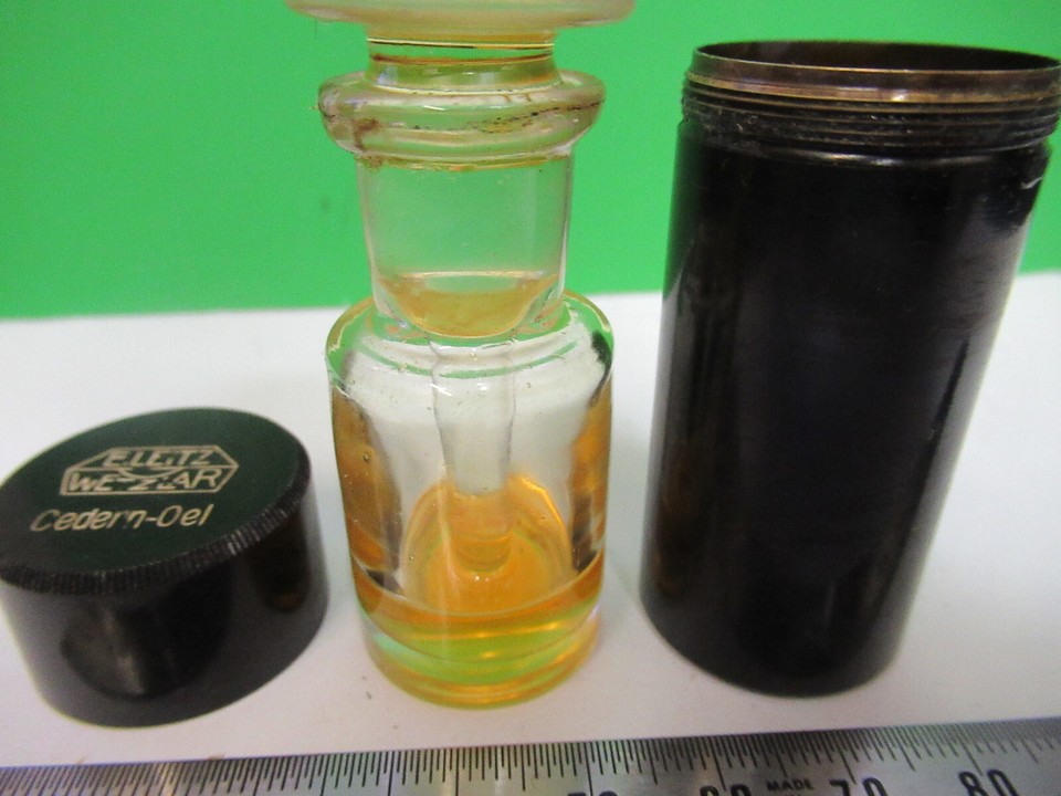 ANTIQUE ERNST LEITZ CEDAR OIL CANISTER RARE MICROSCOPE PART AS PICTURED ...