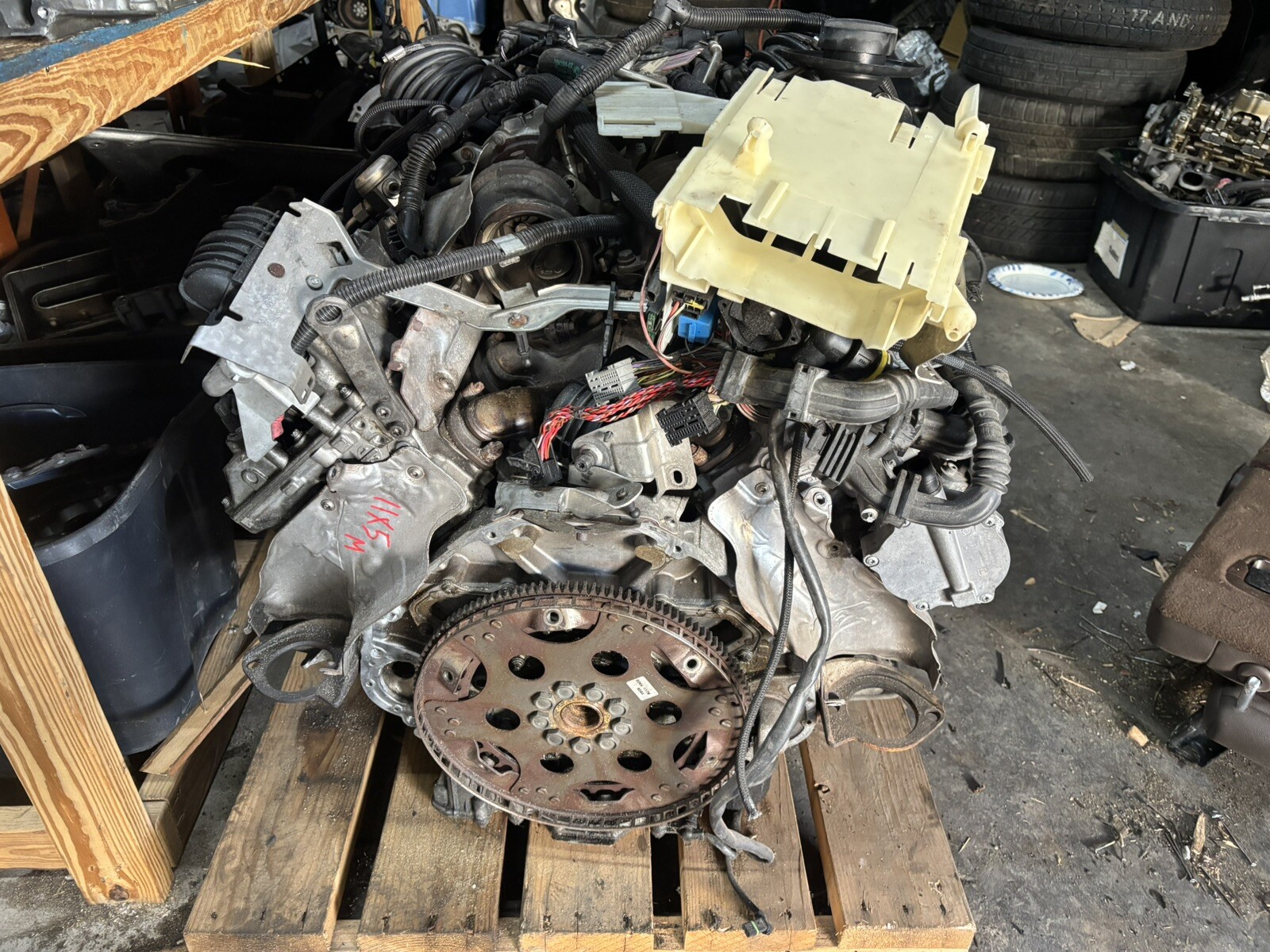 S63B44A Twin Turbo Engine Motor Block Turbo OEM BMW X5M X6M S63 E70 E71 ...