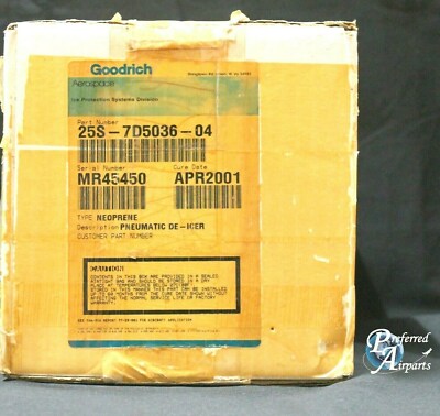New Goodrich Horizontal Stab RH De-Ice Boot p/n 25S-7D5036-04 Piper PA ...