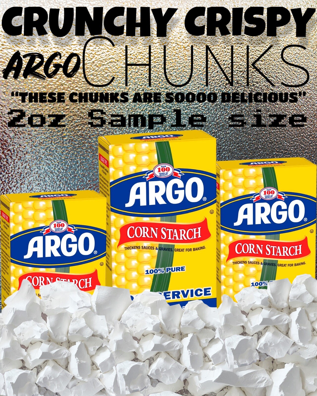 Argo Corn Starch Chunks (2oz) Sample Size #CornStarchChunks # ...