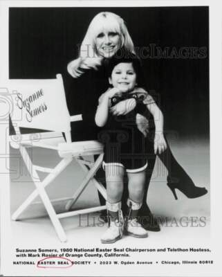 1980 Press Photo Easter Seal Telethon Host Actress Suzanne Somers ...