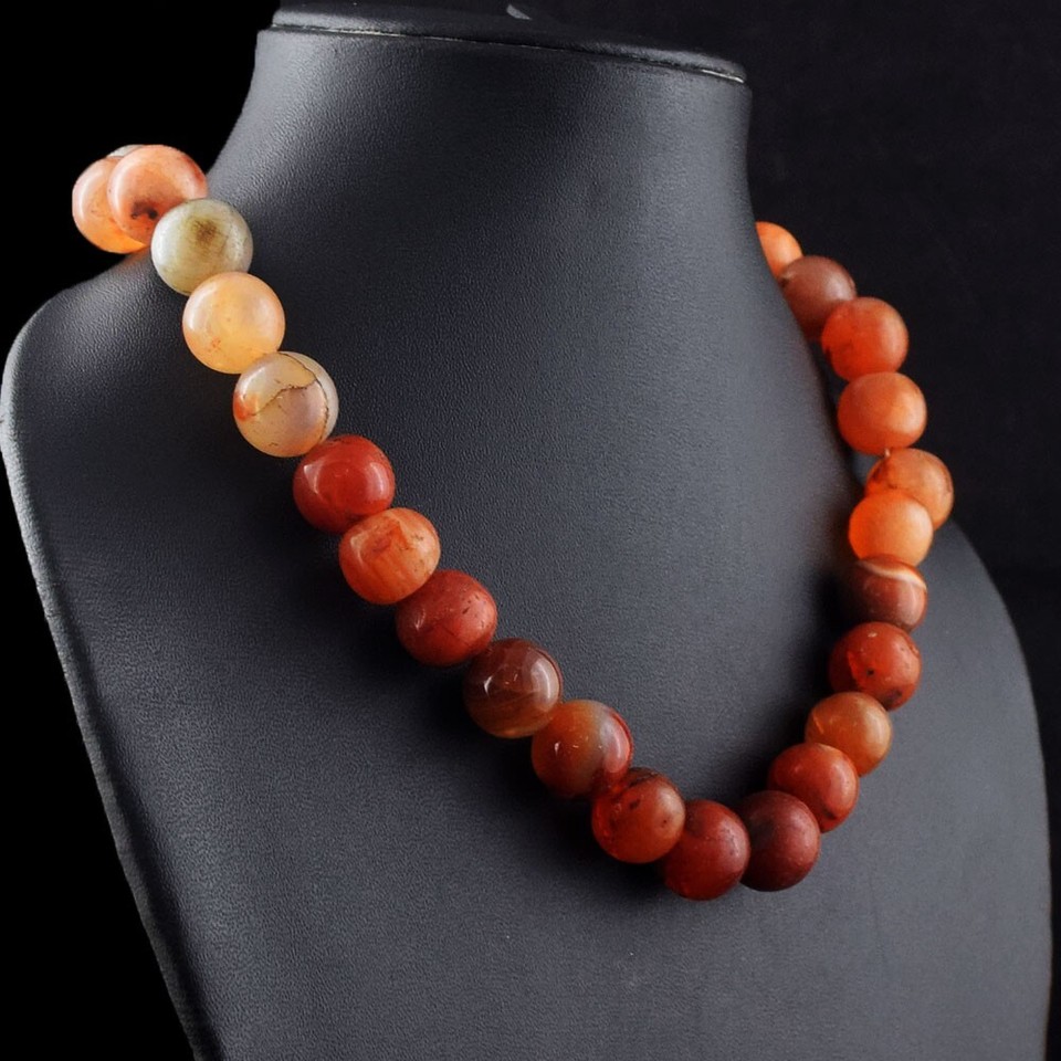 Superb Pattern Round Shape Onyx 663.00 Cts Beaded Necklace VK 29 E663 ...