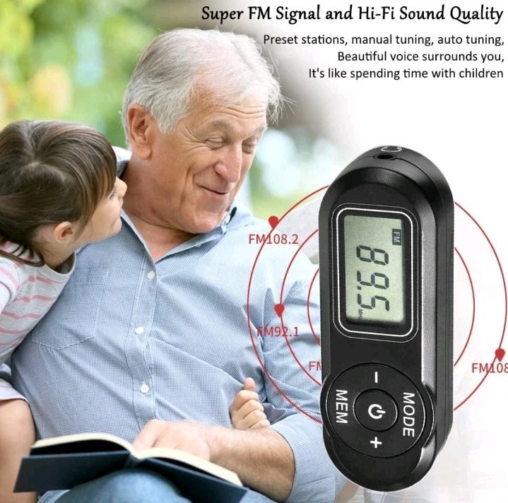 SWDSTP Personal FM Walkman Radio, Mini Digital Portable Radio With ...