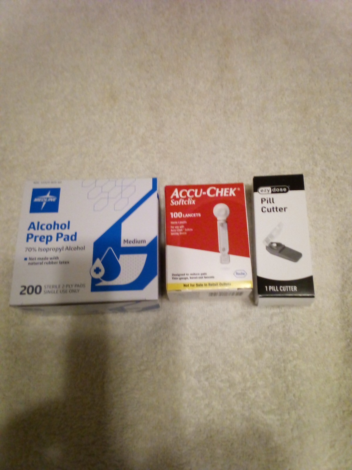 5 Lot ACCU-CHEK Glucose Blood Test Strips Lancets,Alcohol Prep Pads ...