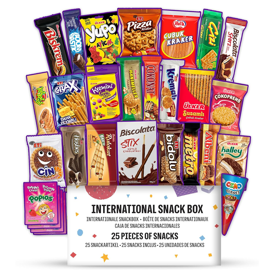 International Snack Box, Premium 25 Full-Size Foreign Snack Box, from ...