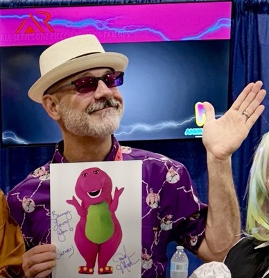 Josh Martin signed Barney & Friends photo The Purple Dinosaur PBS voice ...