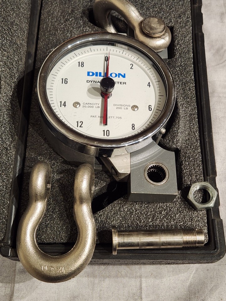 Dillon 20,000 lb Dynamometer Crane Scale – Mechanical Force Gauge ...