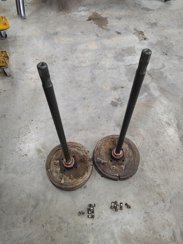 1979 79 Mazda RX7 Drum Brake Rear Axles & Backing Plates Left Right ...