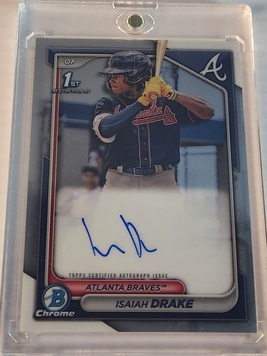 2024 Bowman Chrome Isaiah Drake 1st Auto CPA-ID Braves Prospect | eBay