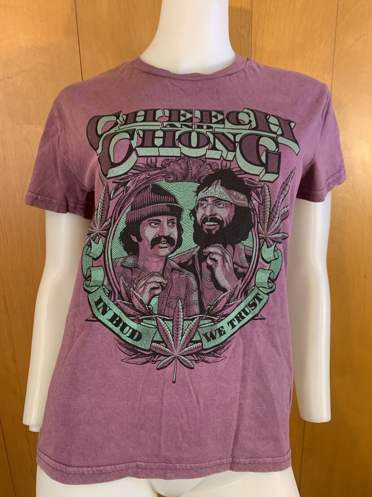 NEW Purple Cheech & Chong In Bud We Trust Stoner Weed 420 T-Shirt ...