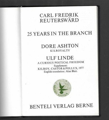 CARL FREDRIK REUTERSWARD- 1977 EN BON ETAT | eBay