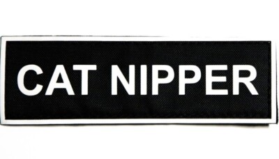 CAT NIPPER Patches for Dog Harness or Collar, 5"x1.5", Hook-Side ...