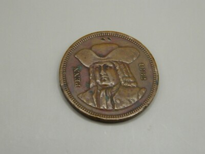 1882 PENN. BICENTENNIAL WILLIAM PENN US MINT SOUVENIR TOKEN | eBay