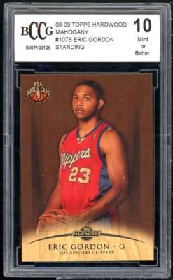 Eric Gordon Rookie Card 2008-09 Topps Hardwood Mahogany #107b BGS BCCG ...