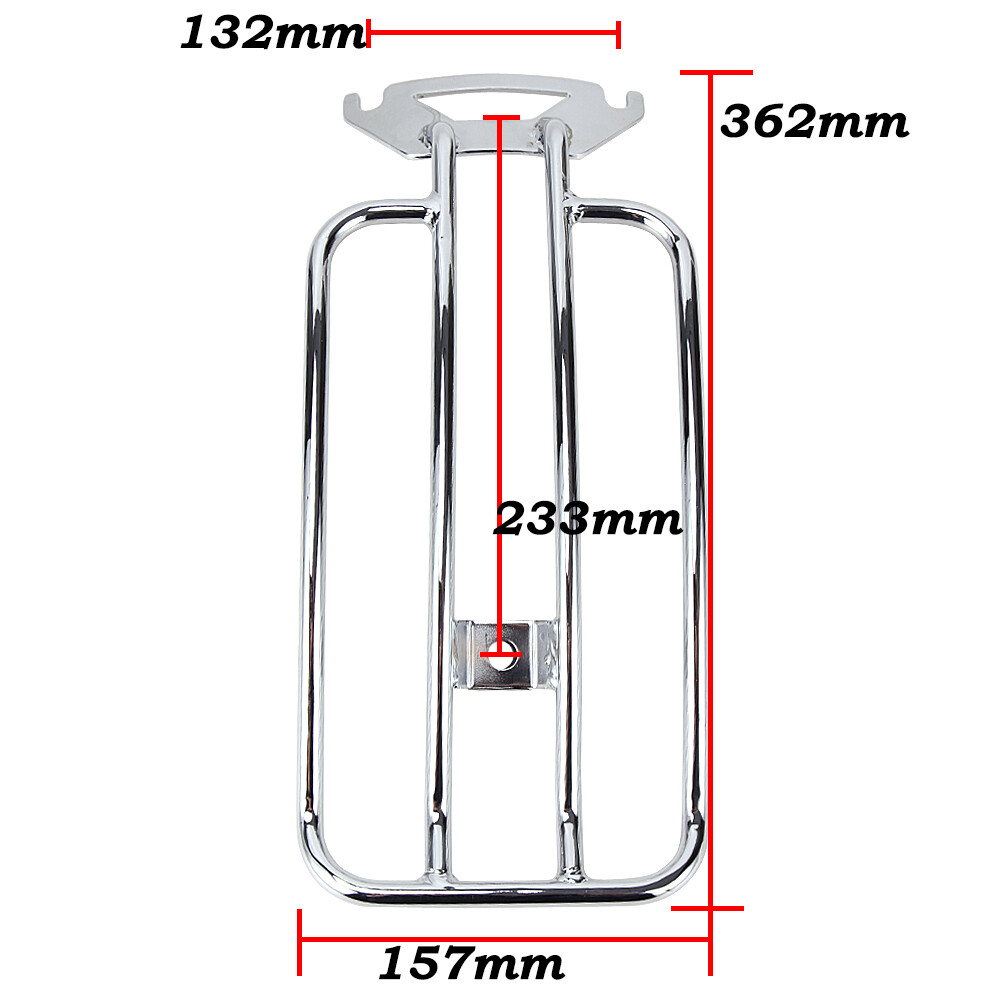 Chrome Solo Seat Luggage Rear Fender Rack For Harley 98-08 Electra ...