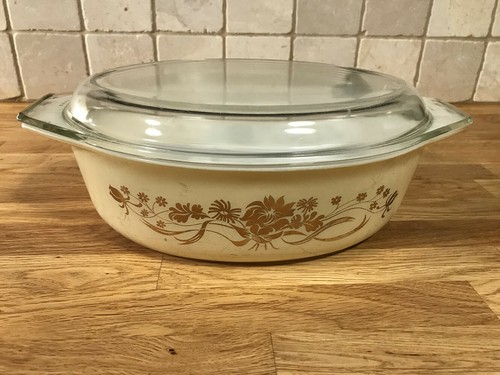 Vintage Pyrex Golden Bouquet #045 2 ½ Quart Casserole Dish with Lid | eBay