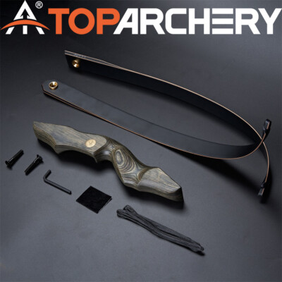 60" Wooden Riser Archery Recurve Bow Right / Left Hand Hunting Target ...