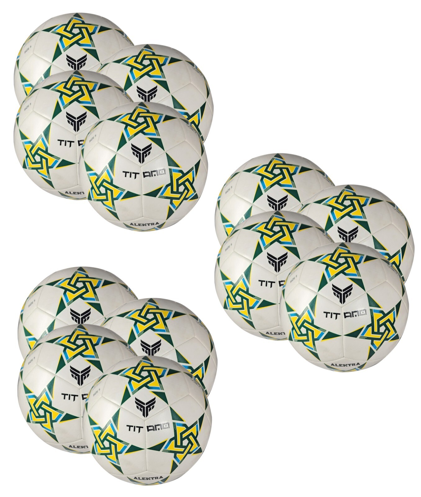 Lot of 3, 6, 9, 12 Titano Soccer Ball Size 5 Top Quality Match Training ...