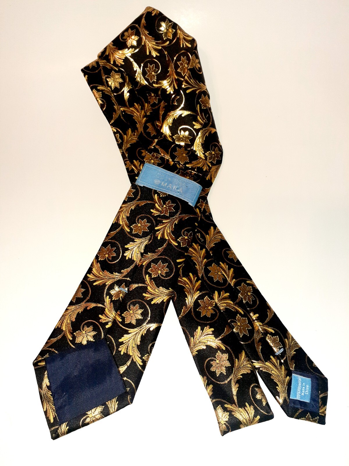 Countess Mara Tie Necktie Metallic Gold Foil and Yell… - Gem