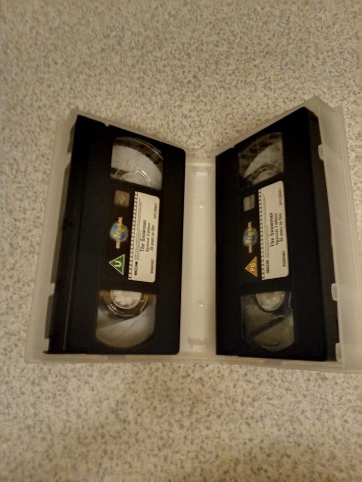 RAYMOND BRIGGS THE SNOWMAN 2002 DOUBLE VHS PAL UK TAPE RARE 20TH ...