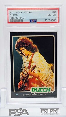 Brian May 1979 Rock Stars #58 Queen PSA 8 | eBay
